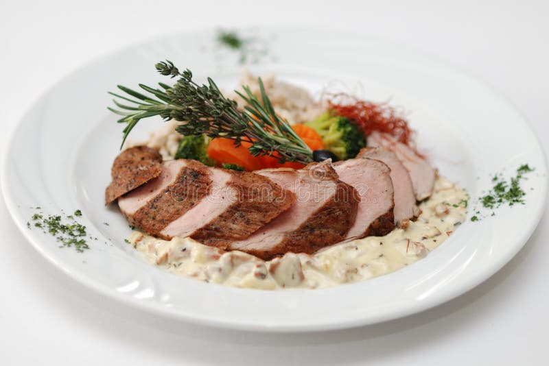 Pork fillet stock photo. Image of restaurant, plate, grilled - 13412538