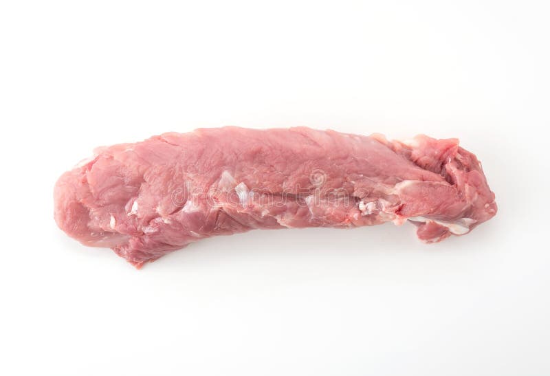 Pork fillet on white stock photo. Image of ingredient - 79598626