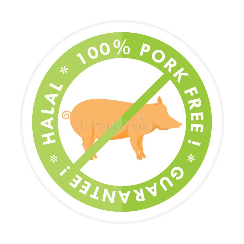 Pork Free Label. Vector Illustration Decorative Design Stock Vector ...