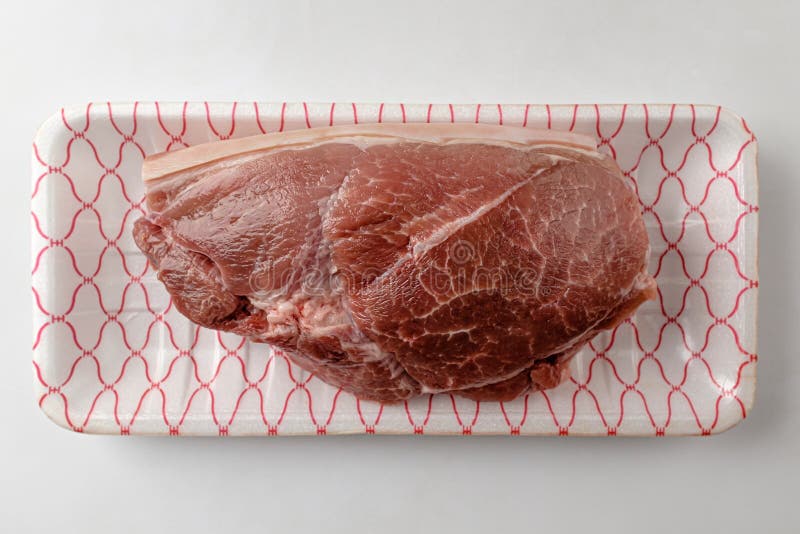 Pork Front Leg Meat on White Background Stock Image - Image of food ...