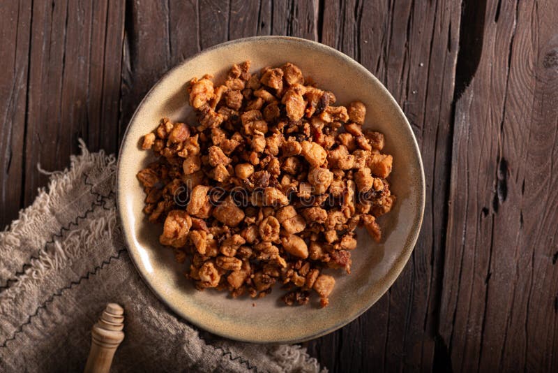 Pork greaves homemade stock image. Image of healthy - 232757041