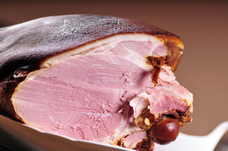 Pork ham stock image. Image of melt, garnish, hungry, gourmet - 4713965