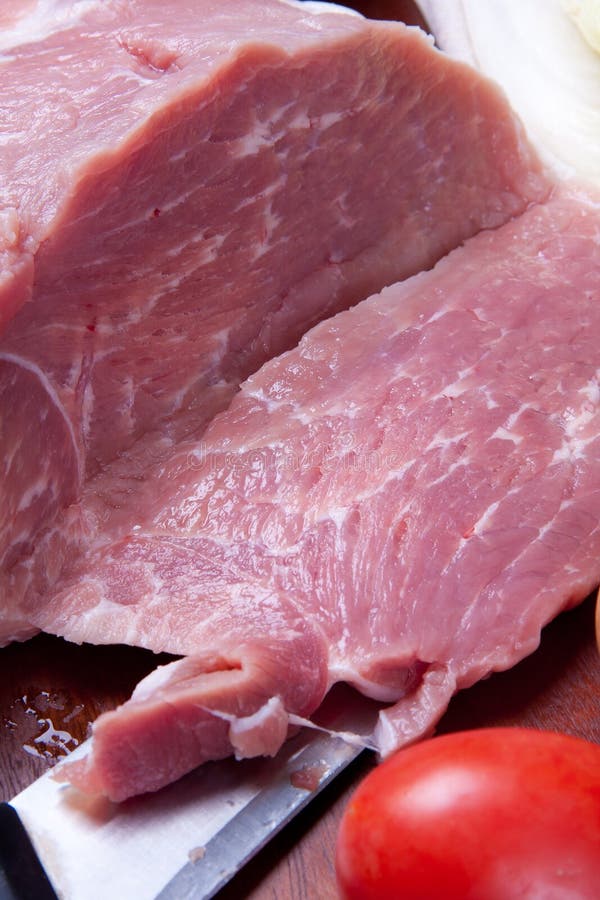 Pork ham stock photo. Image of lunch, chop, board, gherkin - 51542388