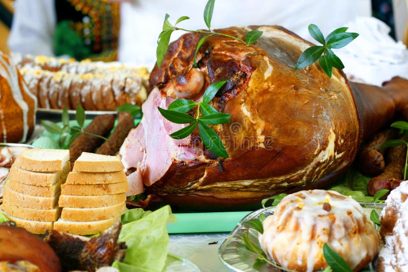 Easter ham stock photo. Image of glazed, dinner, pork - 8404790