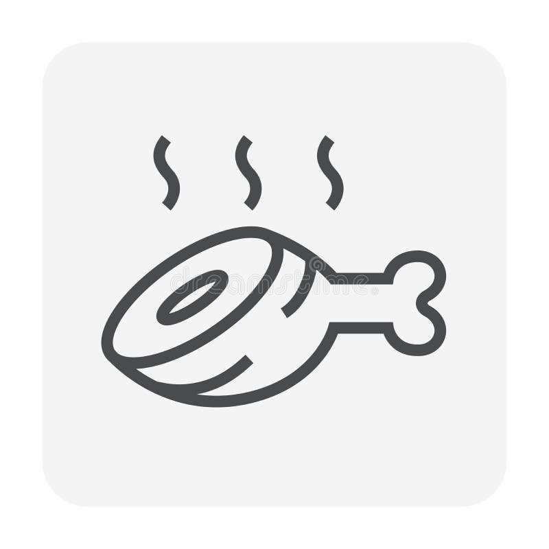 Pork icon black stock vector. Illustration of chef, isolated - 164864940