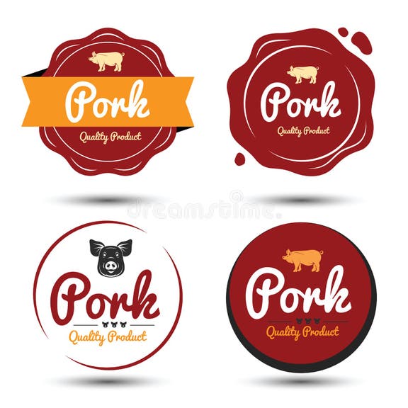 Pork label stock vector. Illustration of pork, design - 73156422