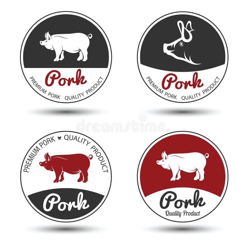 Pork label stock vector. Illustration of meal, food, retro - 75071287