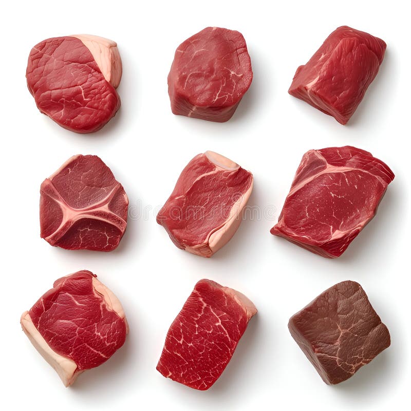 Pork Lamb Beef Selection of Quality Meat Stock Illustration ...