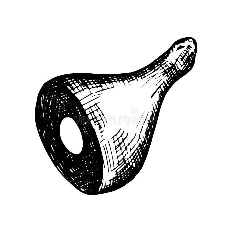 Pork Leg Meat Hamon Vector Sketch. Isolated Stock Vector - Illustration ...