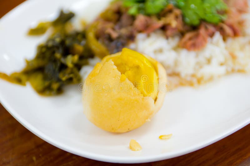 Pork leg with rice stock photo. Image of bowl, kong, asian - 33064540