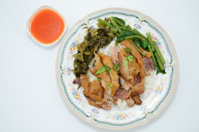 Pork Leg Stew over Rice stock image. Image of china, health - 45891129