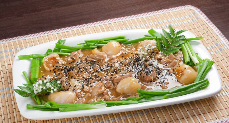 Pork with Lychee and Sweet Sauce Stock Image - Image of cooking ...