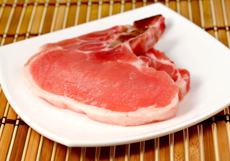 Pork meat stock photo. Image of foodstuffs, portion, white - 12949996