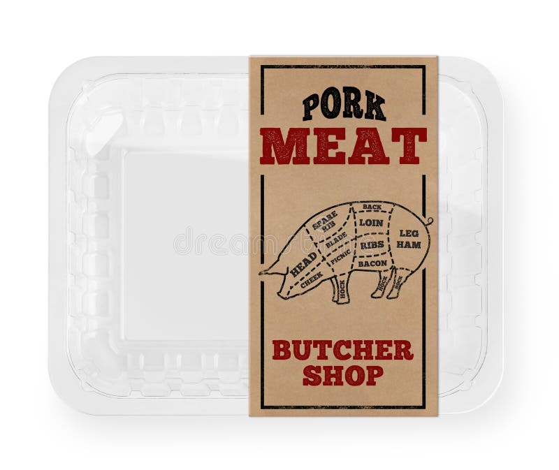 Pork Meat Polystyrene Packaging Stock Image - Image of product, pork ...