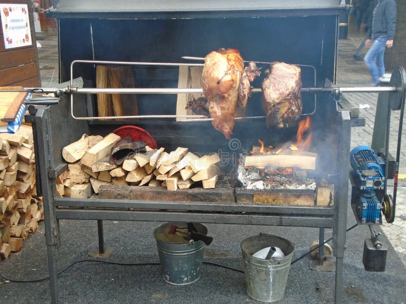 Pork meat on rooster stock photo. Image of farming, pork - 91069194