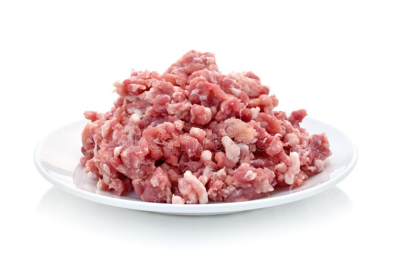 Pork mince stock image. Image of diet, white, meat, burger - 39647847
