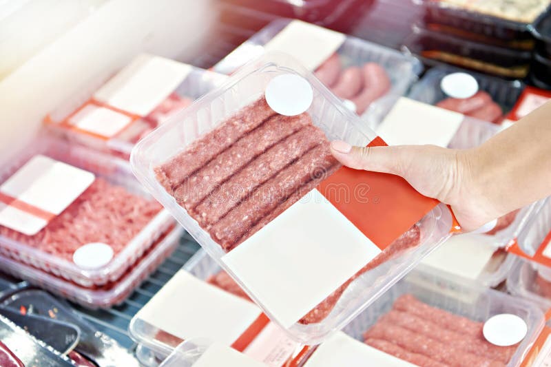 Pork minced meat stock photo. Image of people, store - 301769462