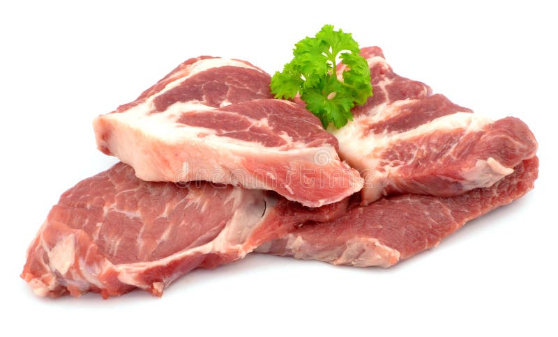 Pork neck stock photo. Image of isolated, white, slaughterhouse - 310549508