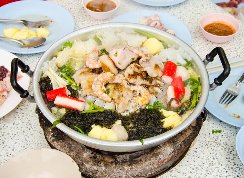 Pork pan buffet stock image. Image of beef, buffet, dinner - 29460955