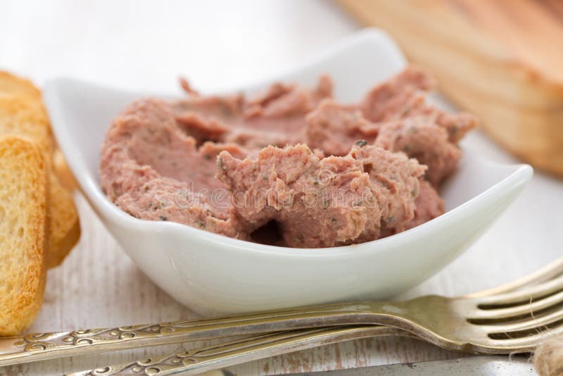 Pork pate in bowl stock image. Image of dinner, rustic - 73386527
