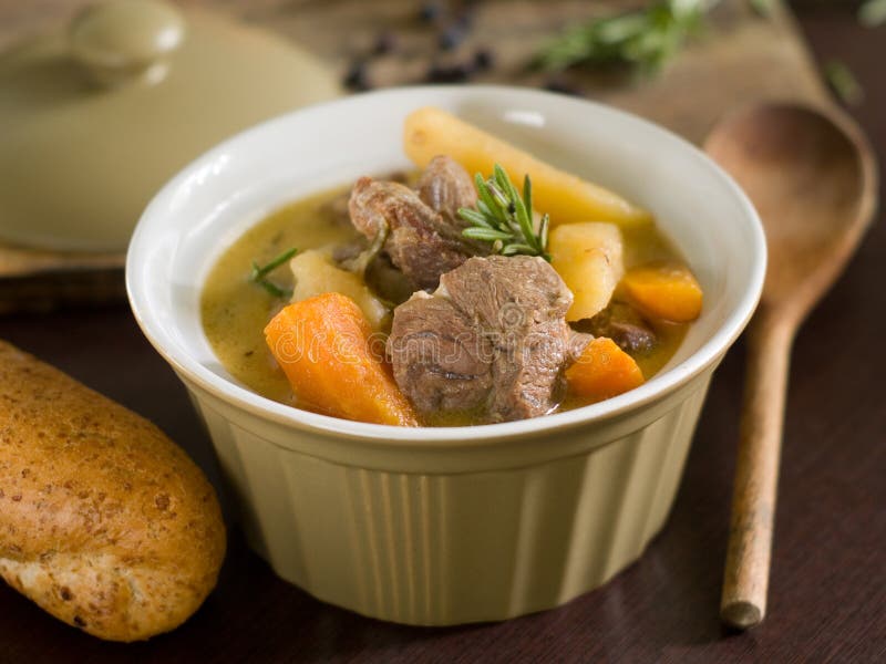 Pork ragout stock image. Image of cuisine, mushroom, glass - 33305209