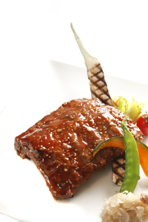 Pork rib stock photo. Image of gourmet, tomato, sauerkraut - 10426126