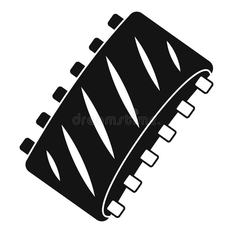 Pork Rib Meat Icon, Simple Style Stock Vector - Illustration of ...