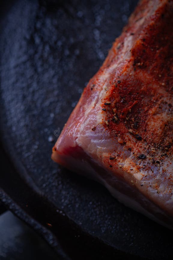 Pork Ribs on a Cast-iron Skillet Stock Photo - Image of cooking ...