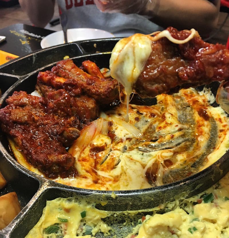 Pork ribs with cheese stock photo. Image of sweet, ribs - 70815518