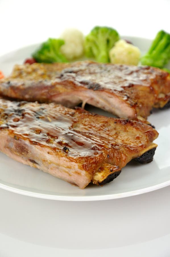 Pork ribs dinner stock image. Image of pork, dinner, ribs - 18353189