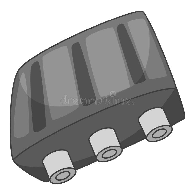 Pork Ribs Icon Monochrome Stock Vector Illustration Of Bone 91670286