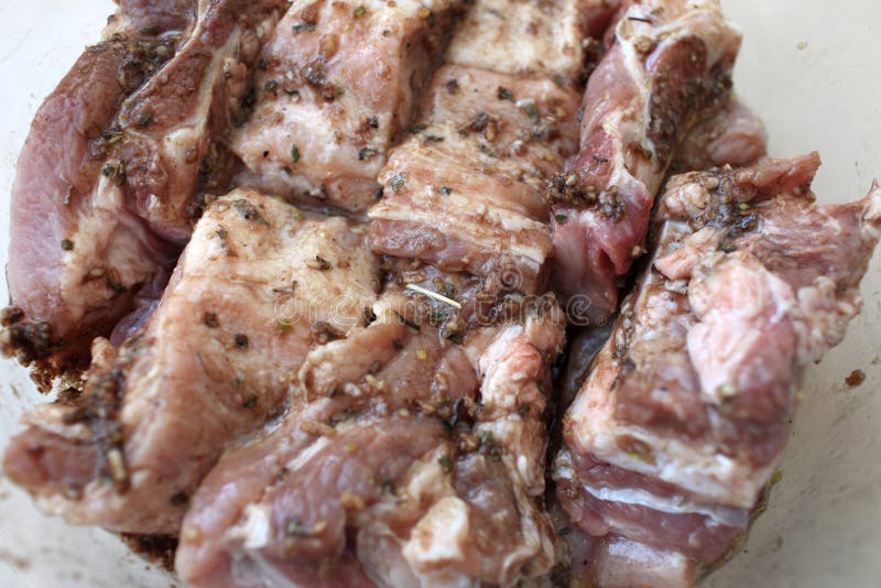 The pork ribs stock image. Image of fillet, pepper, cooking - 50864973