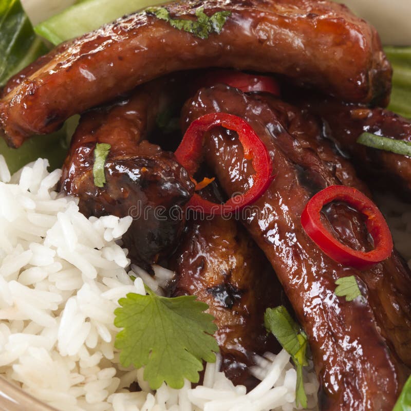 Pork Ribs with Rice stock image. Image of asian, vegetables - 26441923