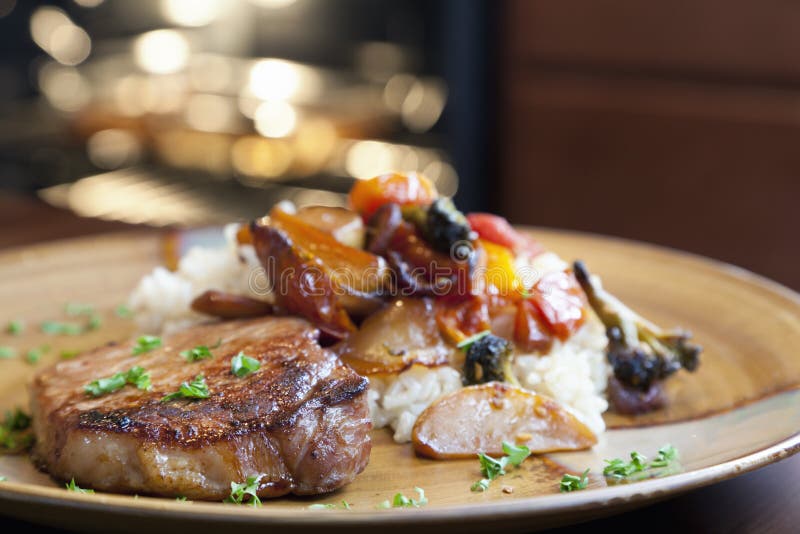 Pork and rice dish stock photo. Image of rice, nutritious - 20626000