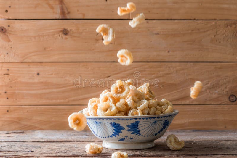 Pork Rinds Also Known As Chicharon or Chicharrones Stock Image - Image ...