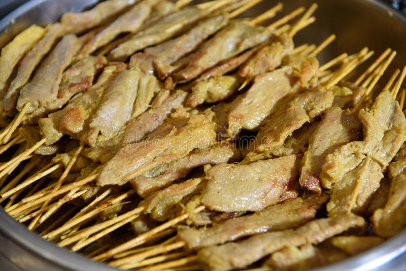 Pork - satay stock image. Image of eatables, menu, dinner - 92029627