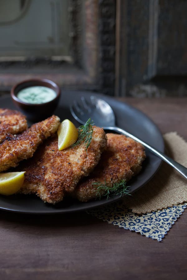 Pork Schnitzel, a German Tradition Stock Photo - Image of meal, meat ...