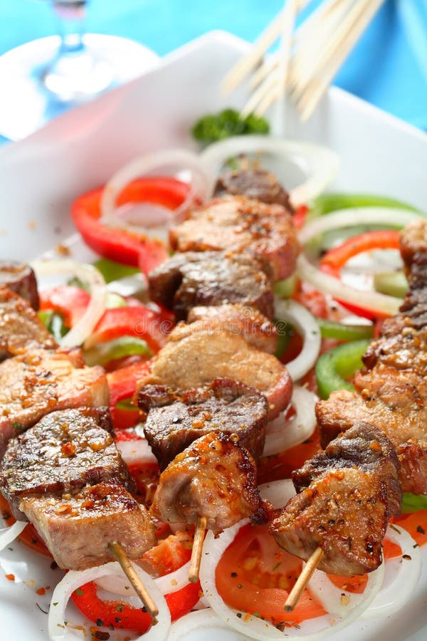 Pork shashlik stock image. Image of flavor, food, arrange - 1996639