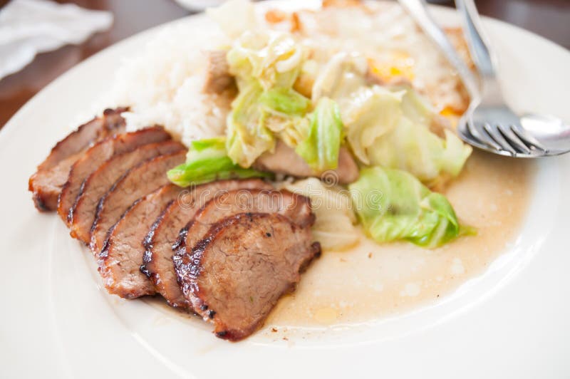 Pork slides stock photo. Image of dinner, plate, food - 33719512