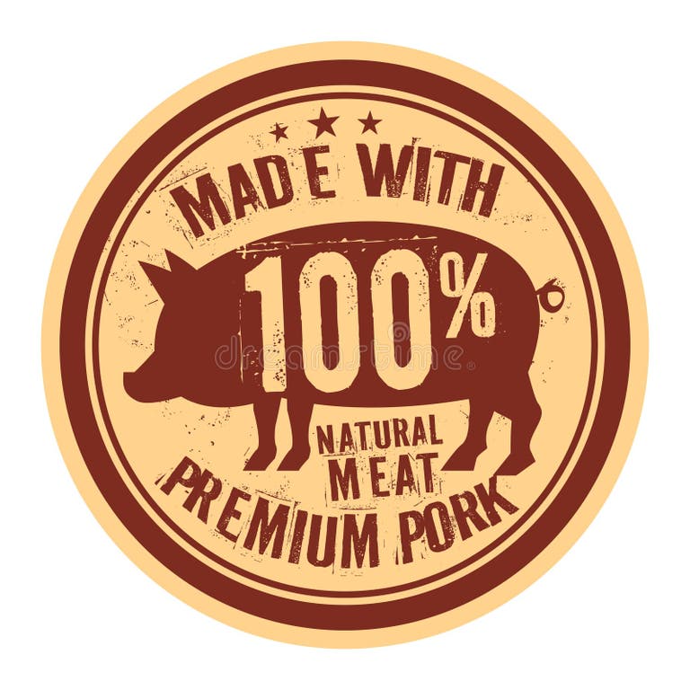 Pork Stamp or Label Text Made with Premium Pork Stock Vector ...