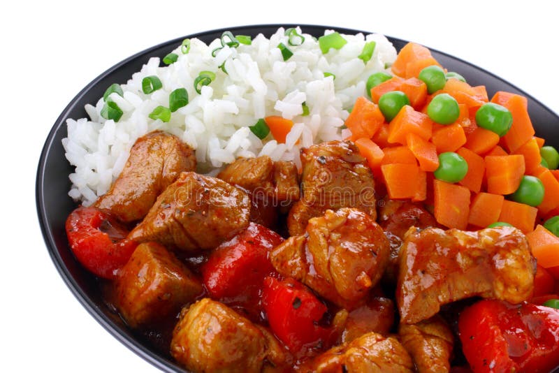 Pork stew with rice stock image. Image of sauce, cuisine - 25472625