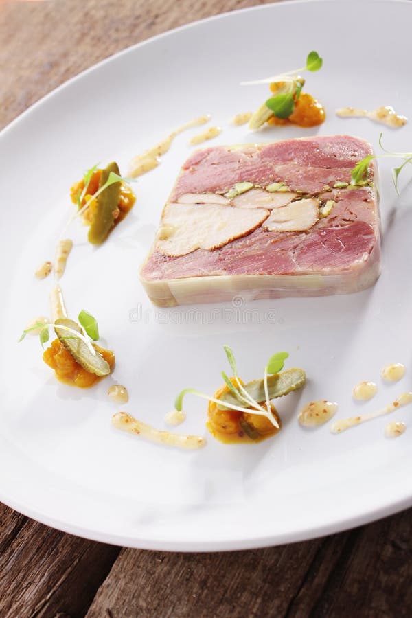 Pork Terrine Plated Appetizer Starter Stock Image - Image of food ...