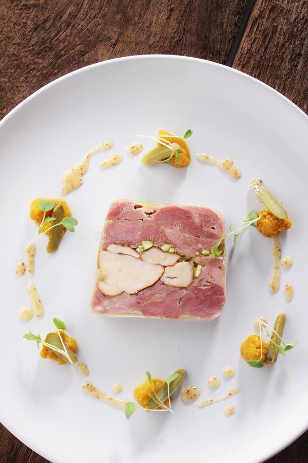 Pork Terrine Plated Appetizer Starter Stock Image - Image of food ...