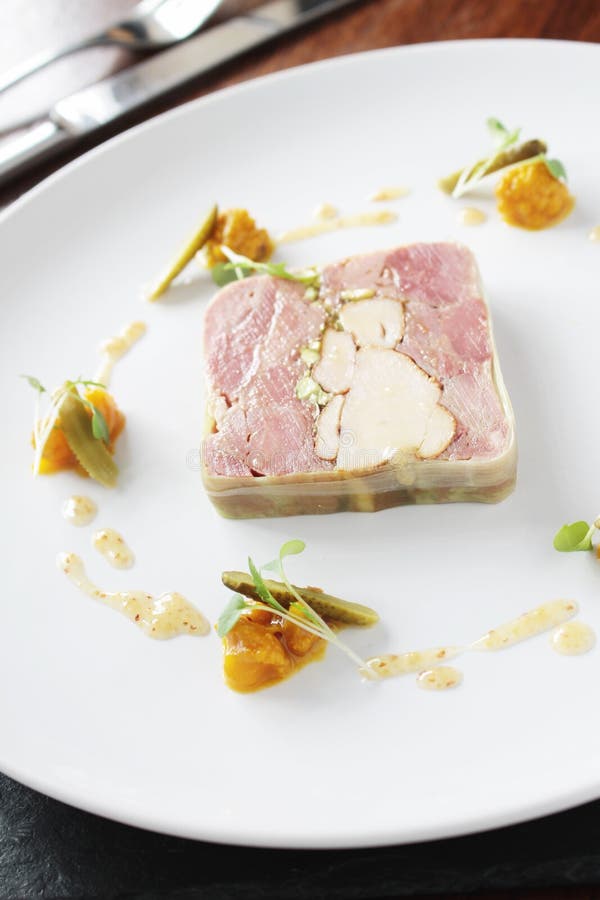 Pork Terrine Plated Starter Appetizer Stock Photo - Image of meat ...