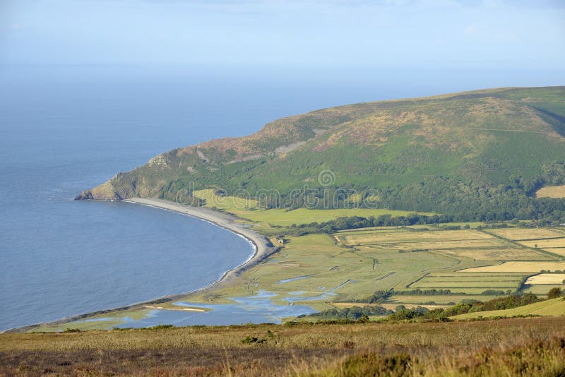 Porlock Bay and Marsh stock image. Image of somerset - 188092225