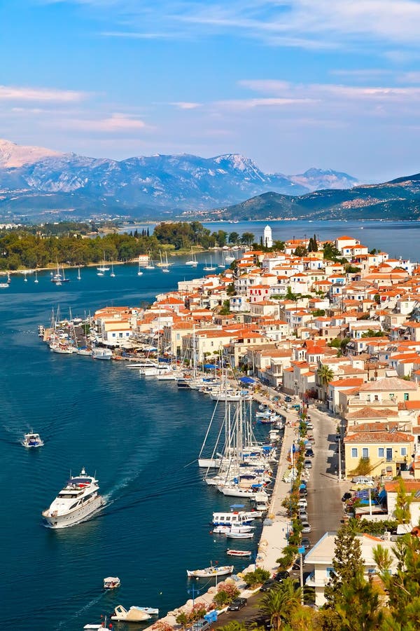 Spetses Town stock image. Image of sunny, traditional, rocks - 157005