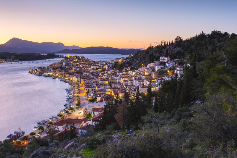 Poros Insel stockbild. Bild von stunde, peloponnes, griechenland ...