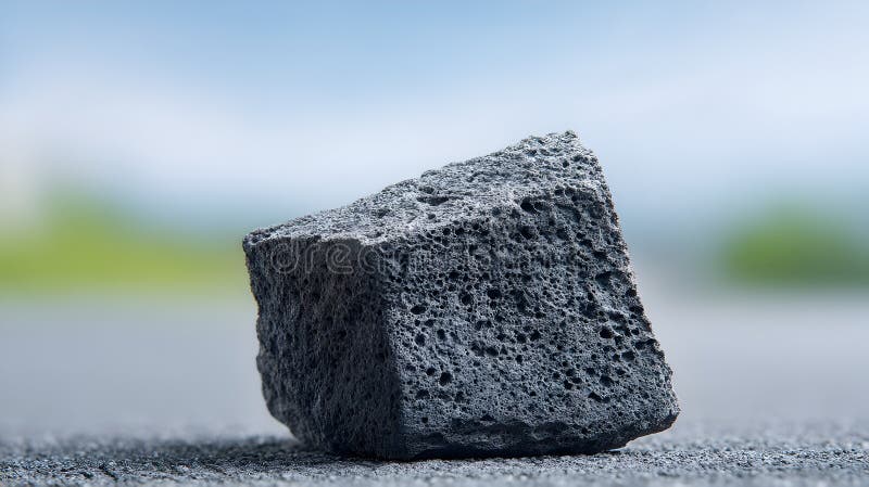 Close Up of a Porous Carbon Material Sample Showcasing Its Texture and ...