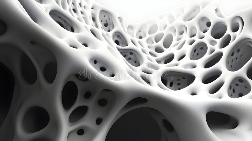 Porous, Organic-like White Structures Form a Complex, Undulating ...