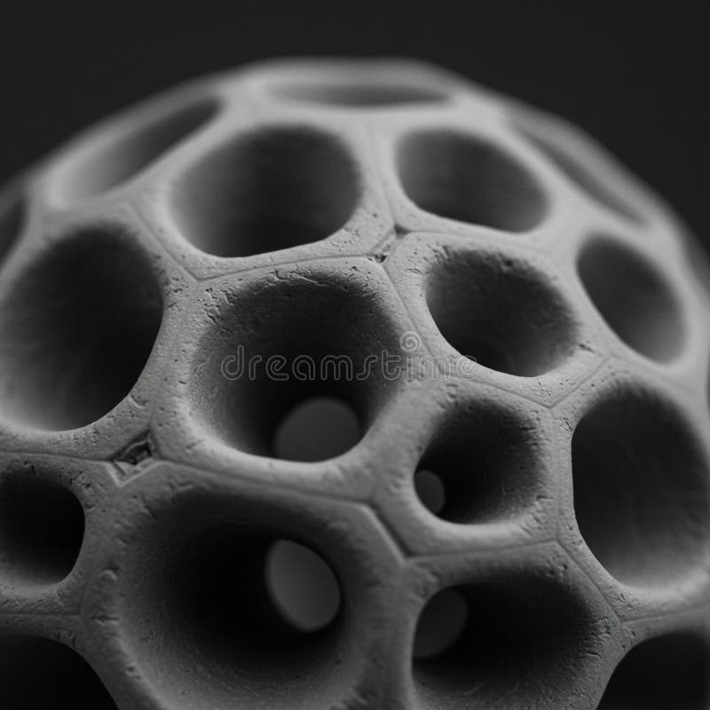 Porous Spherical Object with a Network of Interconnected Hexagonal ...